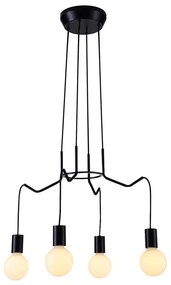 Lustr na lanku BASSO 4xE27/40W/230V černá