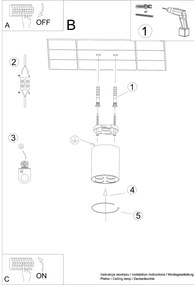 Stropní LED svítilna Zoe, 4x LED 9w, 4000k, b