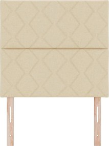 Čelo postele Krémová 90 cm textil 3337891