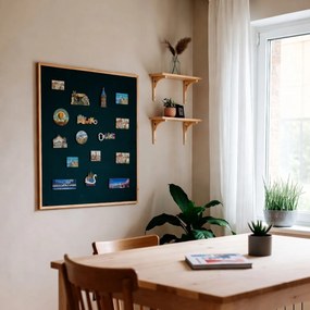 Toptabule.sk Černá tabule na magnetky v dřevěném přírodním rámu CLASSIC 200x100 cm