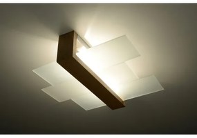 Sollux SL.0076 - Stropní svítidlo FENIKS 2 2xE27/60W/230V přírodní dřevo