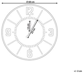 Nástěnné hodiny ø 60 cm Delora (světlé dřevo). 1078618