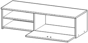 EU004 Obývácí stěna HUGO, dub truffel