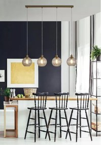 Searchlight 44520-4CP Závěsné svítidlo RADIANCE CHAMPAGNE optické sklo
