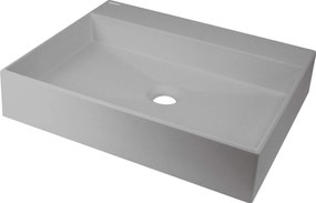 Deante Correo, granitové umyvadlo na desku 500x400x125 mm, šedá metalíza, DEA-CQR_SU5S