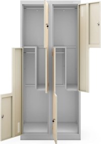 Šatní skříň typu L šedá / dub sonoma: Eco Design JULIA, 800 x 1850 x 450 mm