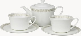 Sada čajového nádobí z kostního porcelánu Jade, 5 dílů