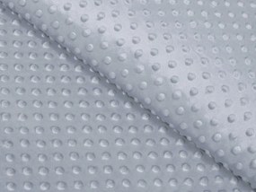 Biante Dětský povlak na polštář Minky 3D puntíky MKP-050 Stříbrnošedý 70 x 90 cm