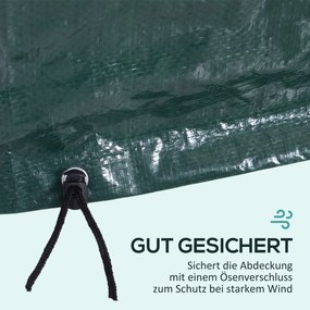 Outsunny Ochranný Kryt na Zahradní Nábytek - Zimní Nepropustný Voděodolný Kryt proti UV - Plachta pro Zahradní Stoly a Patios - Obdélníkový 235 x 190…