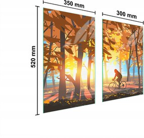 Skleněná Ochranná Deska Do Kuchyně 65x52 Les
