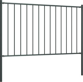 Plotový panel Woerden se sloupky ocelový 1,7x1,25 m antracitový 145214