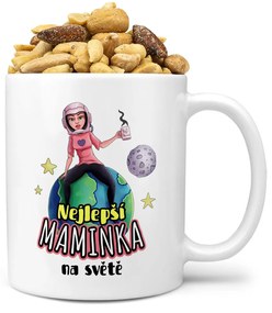 Hrnek Nejlepší maminka na zeměkouli (Náplň hrníčku: Směs slaných oříšků)