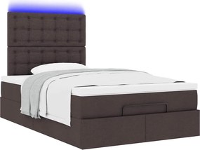Osmanský rám postele s matrací tmavě šedá 120x200cm textil 3314165