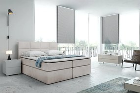 Eka Kontinentální čalouněná postel Smoth - Cassablanca (200x200 cm) Barva látky Trinity: Světle hnědá (Trinity 2306)