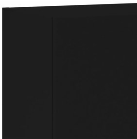 4dílná obývací stěna černá kompozitní dřevo - Default Title
