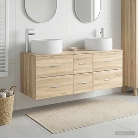 Sada koupelnového nábytku 3 ks Dub sonoma 49,5 x 44,5 x 66 cm 3405933