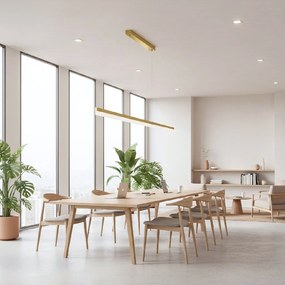 Toolight Toolight, LED stropní svítidlo 200cm, 48W, 4000K, APP1697-CP, zlatá matná, OSW-07893