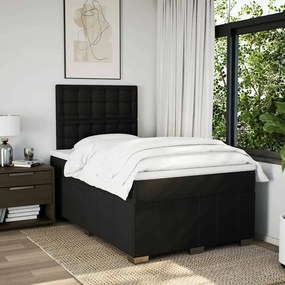 Box spring postel s matrací černá 120x190 cm textil 3293923