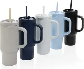 XD Design Uzavíratelný termohrnek s brčkem 480 ml bílá / Termohrnek /