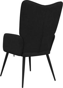 Relaxační křeslo černé textil 327947