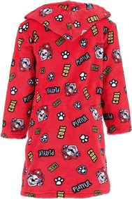 Dětský / chlapecký coral fleece župan s kapucí Tlapková patrola - Paw Patrol - motiv Marshall, EU 104 Červená