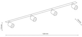 Podhledové bodové svítidlo NEX 4xGU10/10W/230V černá