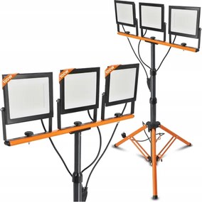 LED Reflektor se stojanem 3xLED/100W/230V 4500K IP65 černá/oranžová