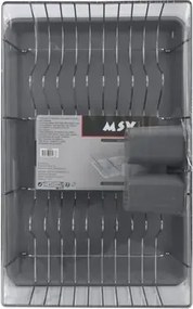 MSV SAKURA odkapávač na nádobí šedý / chromovaná ocel / 48 x 30 x 10 c