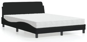 Postel s matrací Dover černá 140 x 190 cm textil 3208386