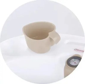 CHIPOLINO Vanička s podložkou a stojanem Vela 87cm Mocca