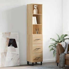 vidaXL Skříň highboard 34,5x34x180 cm kompozit [3189728] Barva: dub sonoma