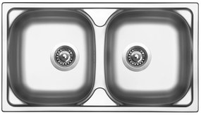 Nerezový dřez Sinks OKIO 780 DUO V 0,5mm leštěný