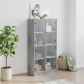 Highboard s dvířky betonově šedý 68x37x142 cm kompozitní dřevo 3295860