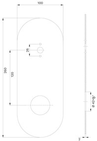 Mereo Viana jednocestná podomítková baterie s ramínkem a oválným krytem mosaz chrom CBE60105BU