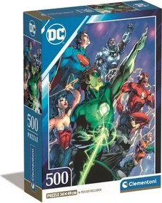 Clementoni PUZZLE DC Comics: Liga Spravedlnosti / 500 dílků / od 14 le