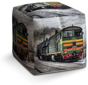 Sablio Taburet Cube Lokomotiva: 40x40x40 cm