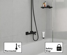 Hansgrohe Vernis Shape, Showerpipe 240 1jet s vanovým termostatem, černá matná, HAN-26900670