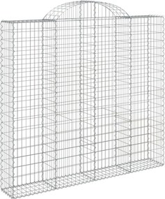 Klenutý gabionový koš 200 x 30 x 180/200 cm pozinkované železo 153489