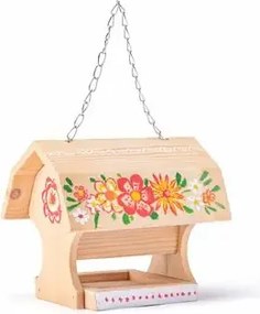 Woody KRMÍTKO PRO PTÁKY 4 barvy a štětec /  19 x 13.5 x 16 cm