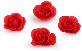 Umělý květ růže Ø3 cm 10 kusů - 4 červená