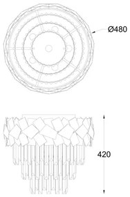 Brilagi - LED Křišťálové stropní svítidlo MIRAGE 6xE14/40W/230V