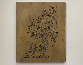 Li-Go "Jelen" světelný obraz 230V 70x100 cm provedení povrchu: bílá