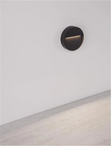 NV 9020927 Venkovní nástěnné svítidlo BRIGI tmavě šedý akrylový kryt a difuzor LED 1.2W 3000K 220-240V IP65 - NOVA LUCE