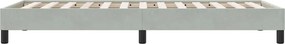 Postel Box Spring bez matrace světle šedá 100x210 cm samet 3315813