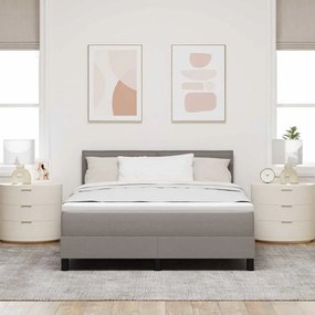 Postel s boxspringem s čelo Taupe 140 x 200 cm textil 3338619