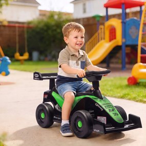 AIYAPLAY dětské odrážedlo F1, odrážedlo s hudebním volantem, tichými koly a úložným prostorem, 18-36 měsíců, zelené