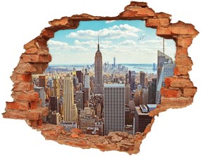 Wallmuralia Fototapeta díra na zeď 3D New York z ptačího pohledu 90x70 cm