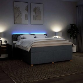 Box spring postel s matrací tmavě šedá 180x200 cm textil 3289843