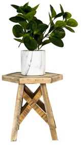 Dřevěný dekorační antik stůl na květinu – 22x22x25 cm
