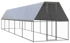 Venkovní klec pro kuřata 2x10x2 m pozinkovaná ocel 3154374